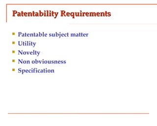 Patent and Patent Law | PPT