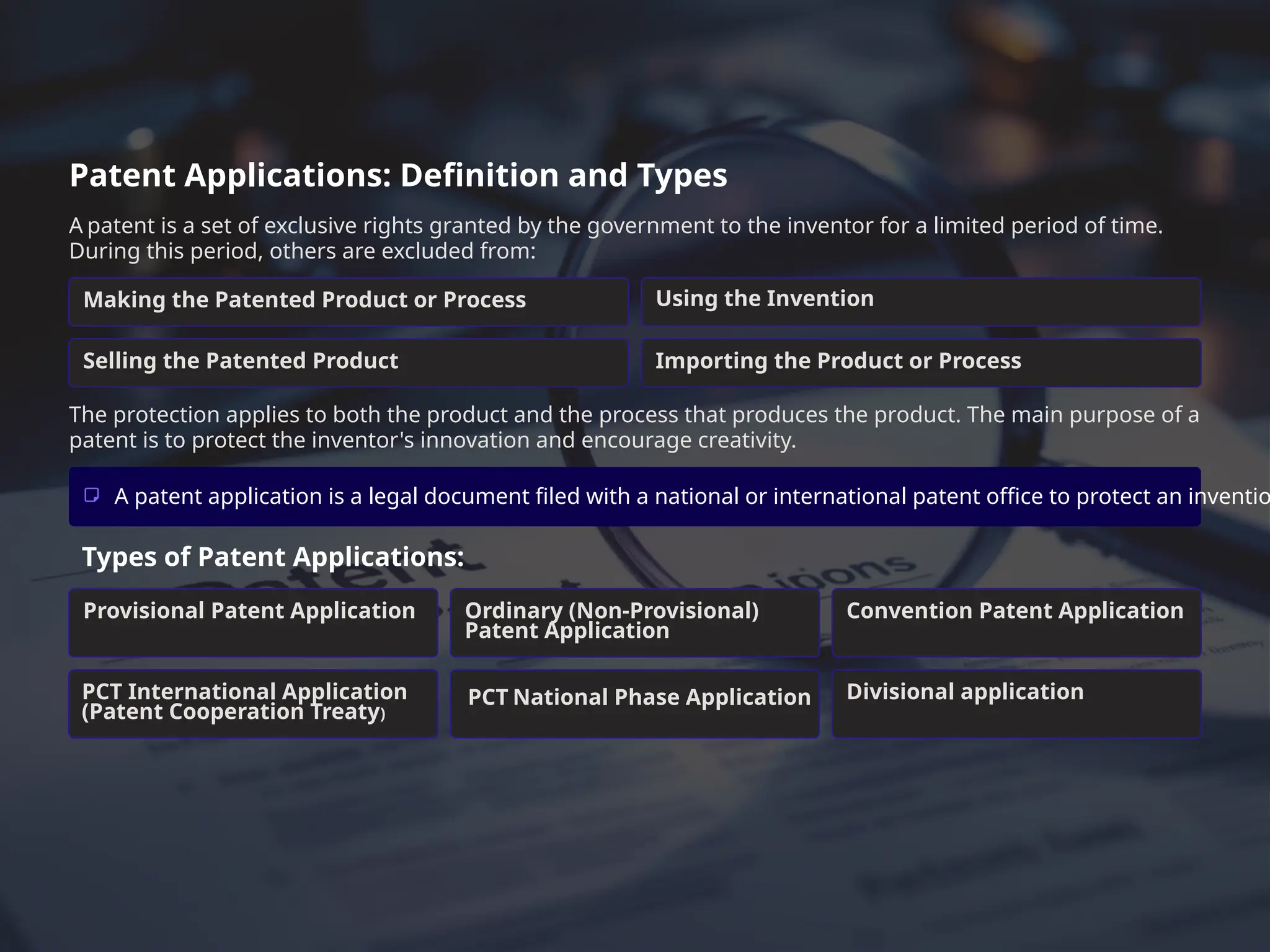 the types of patent application final.pptx