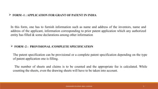PATENT APPLICATION FORMS & GUIDELINES- DHANASHREE KOLHEKAR.pptx