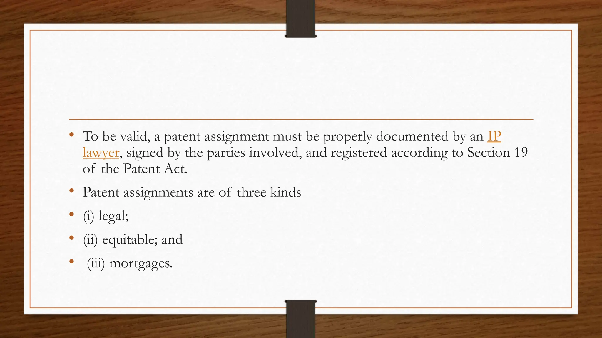 Patent Assignment and Licensing in India | PPTX