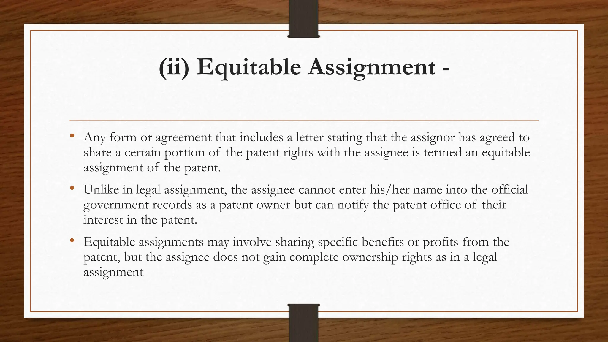 Patent Assignment and Licensing in India | PPTX