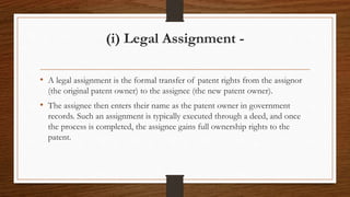 Patent Assignment and Licensing in India | PPTX