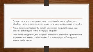 Patent Assignment and Licensing in India | PPTX