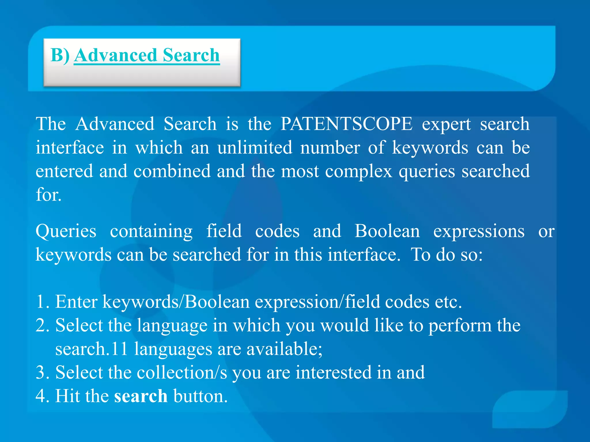 Patent database | PPTX