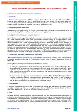 Patent Divisional Application In Vietnam – What you need to know.pdf