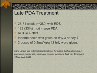 Patent ductus arteriosus and indomethacin | PPT