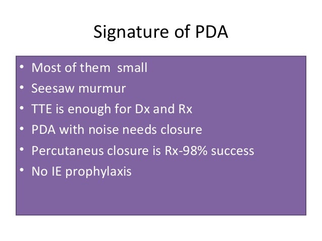 Patent ductus arteriosus
