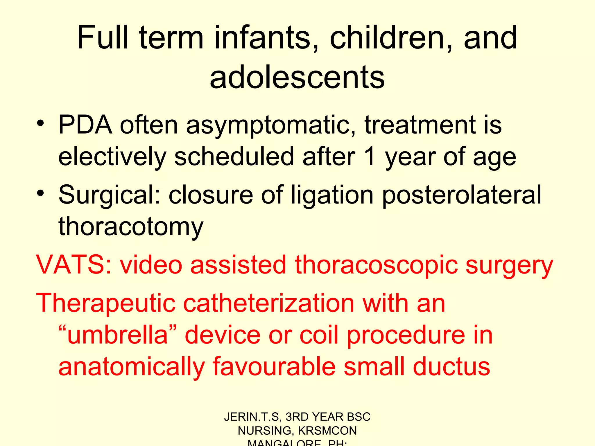 Patent ductus arteriosus | PPT