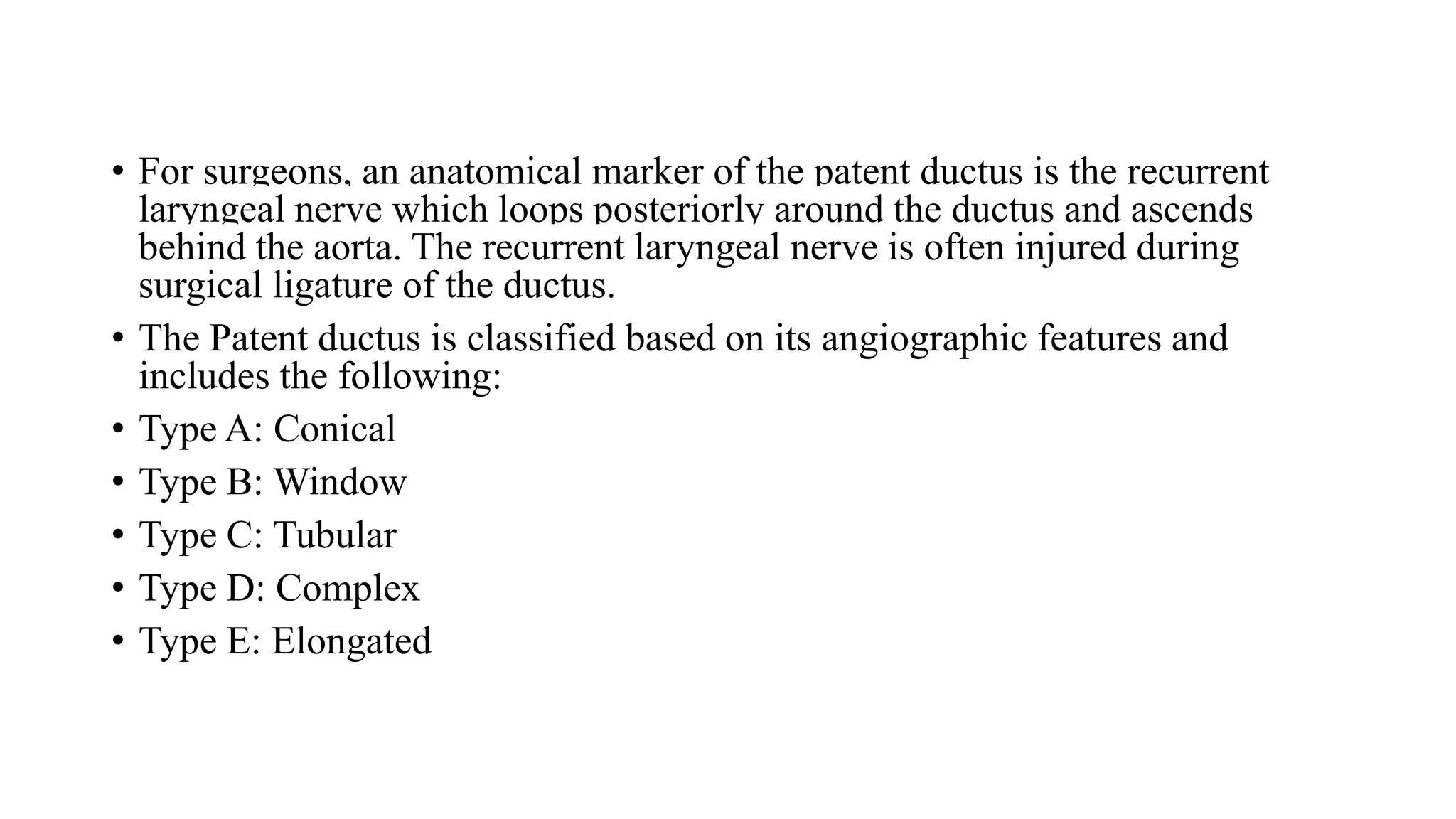 PATENT DUCTUS ARTERIOSUS (General Medicine) | PPTX