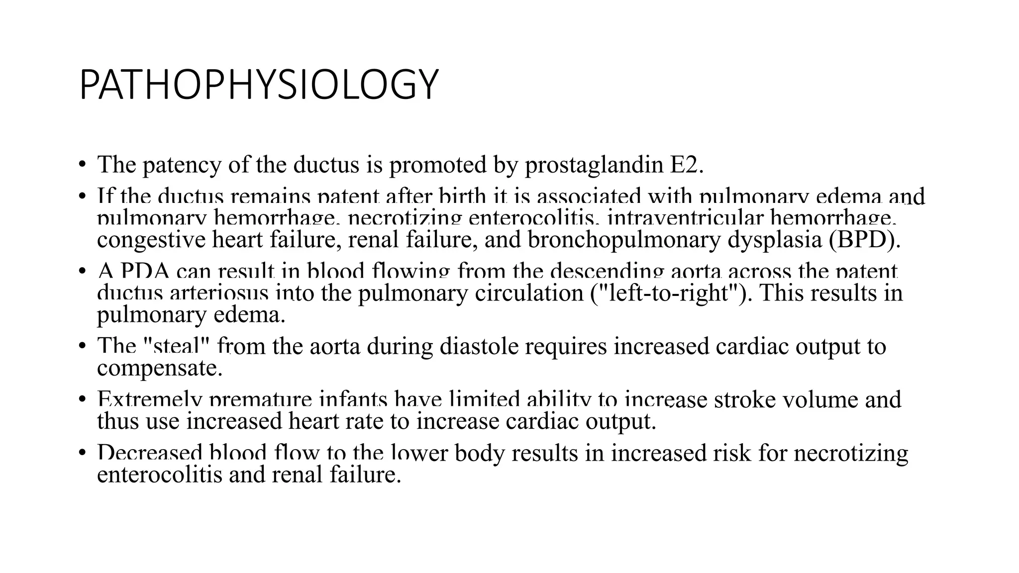 Patent Ductus Arteriosus General Medicine Ppt