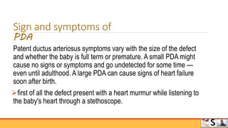 Patent ductus arteriosus in english | PPTX