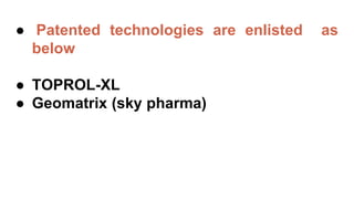 Patented TECHNOLOGIES | PPT