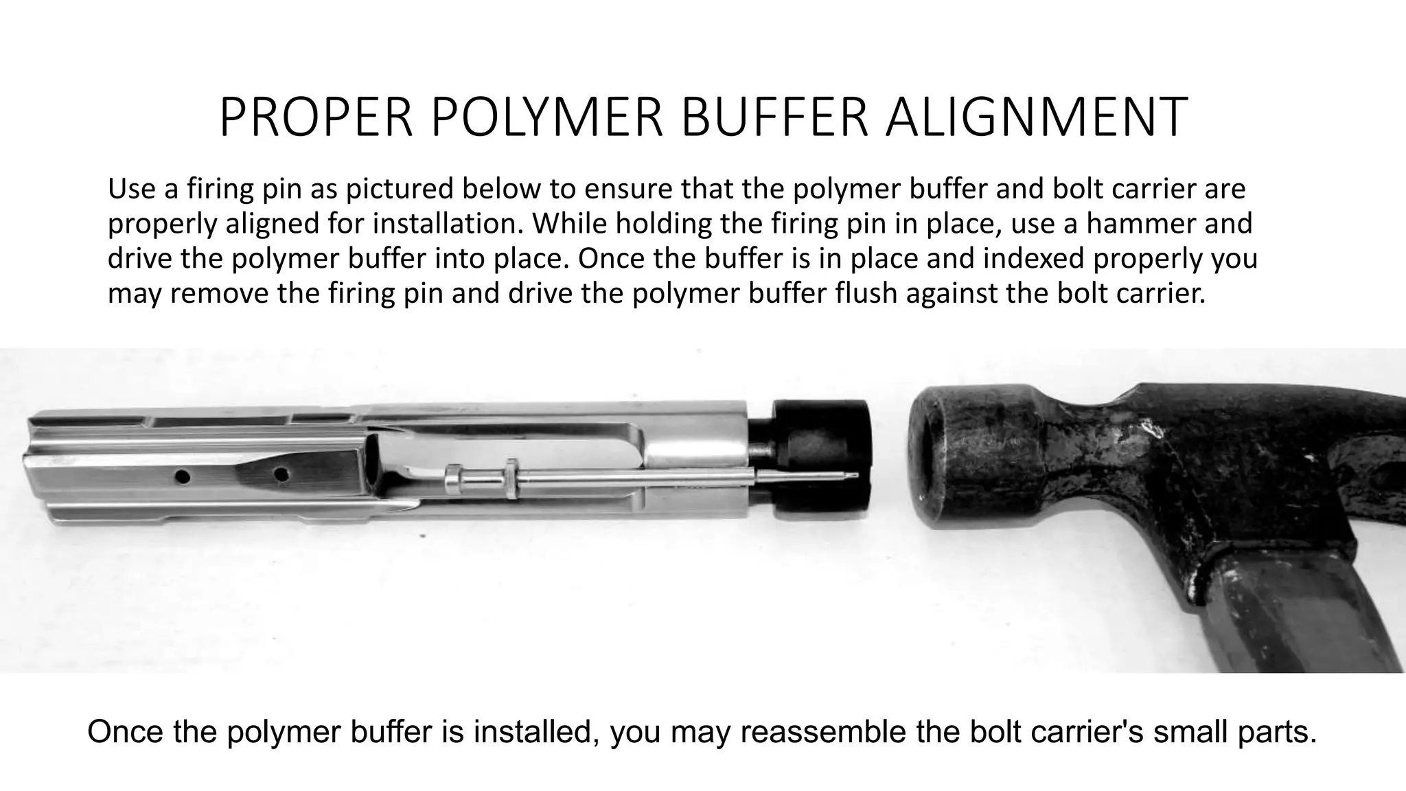 Bolt Carrier with Buffer Technology Spare Replacement Instructions | PPT