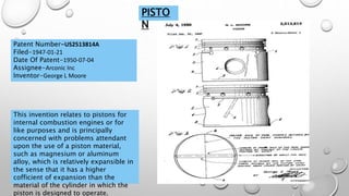 Patent exploration on the piston | PPT