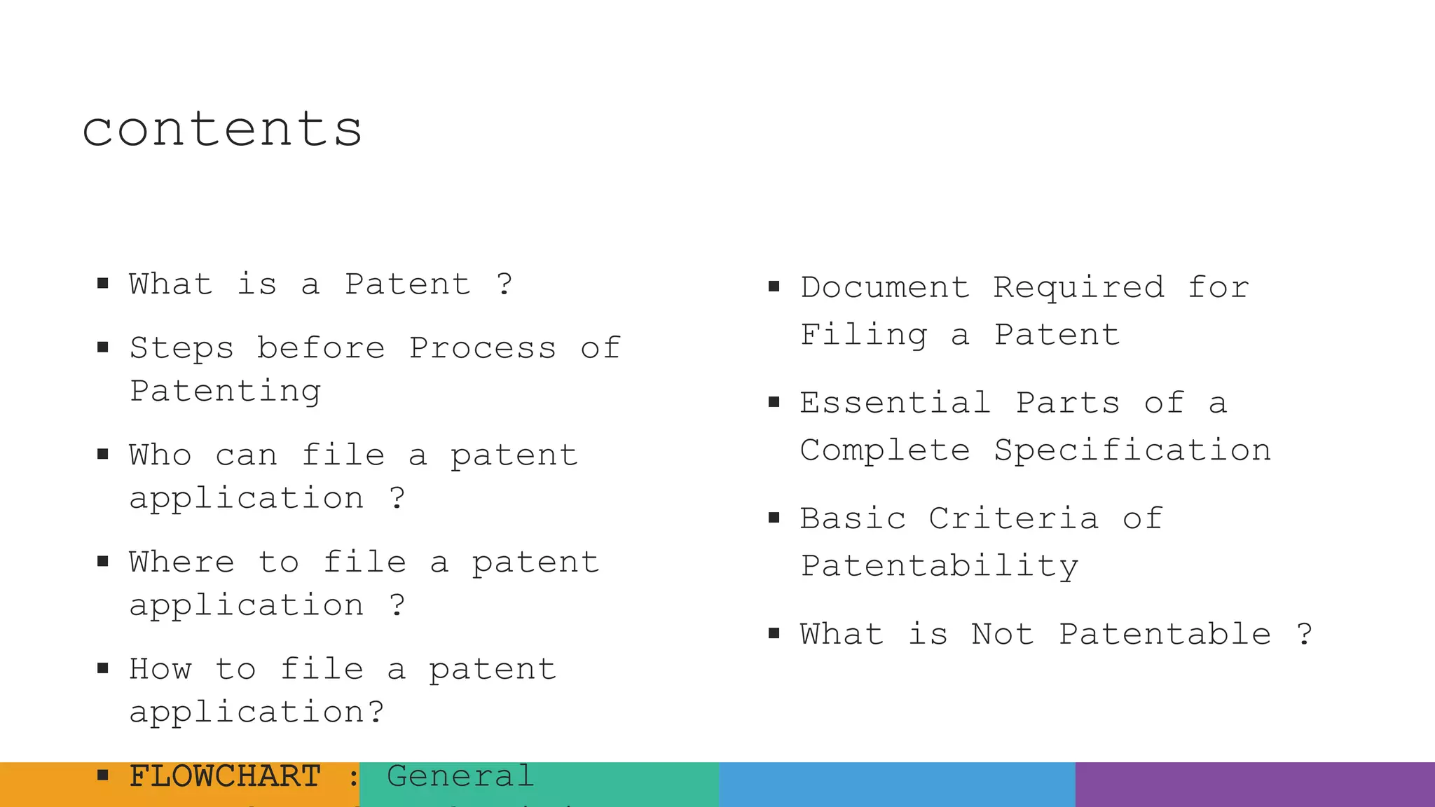 Patent filing procedure in India | PPTX