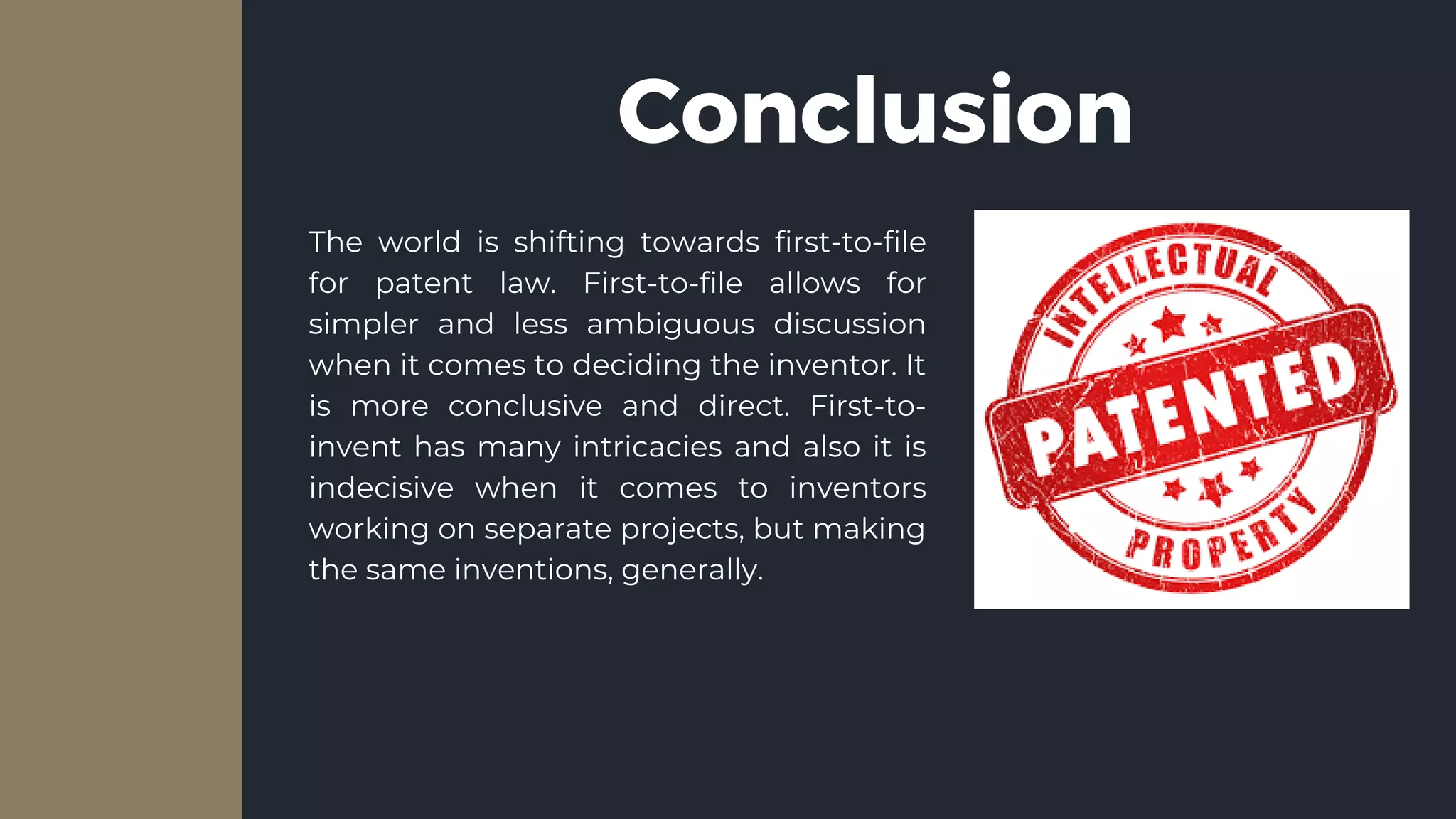 Patent first to file or first to invent analysis in india, the us and ...