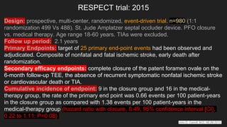 Patent foramen ovale management in cryptogenic stroke | PPTX