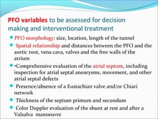 Patent foramen ovale,practical plan of handling | PPT