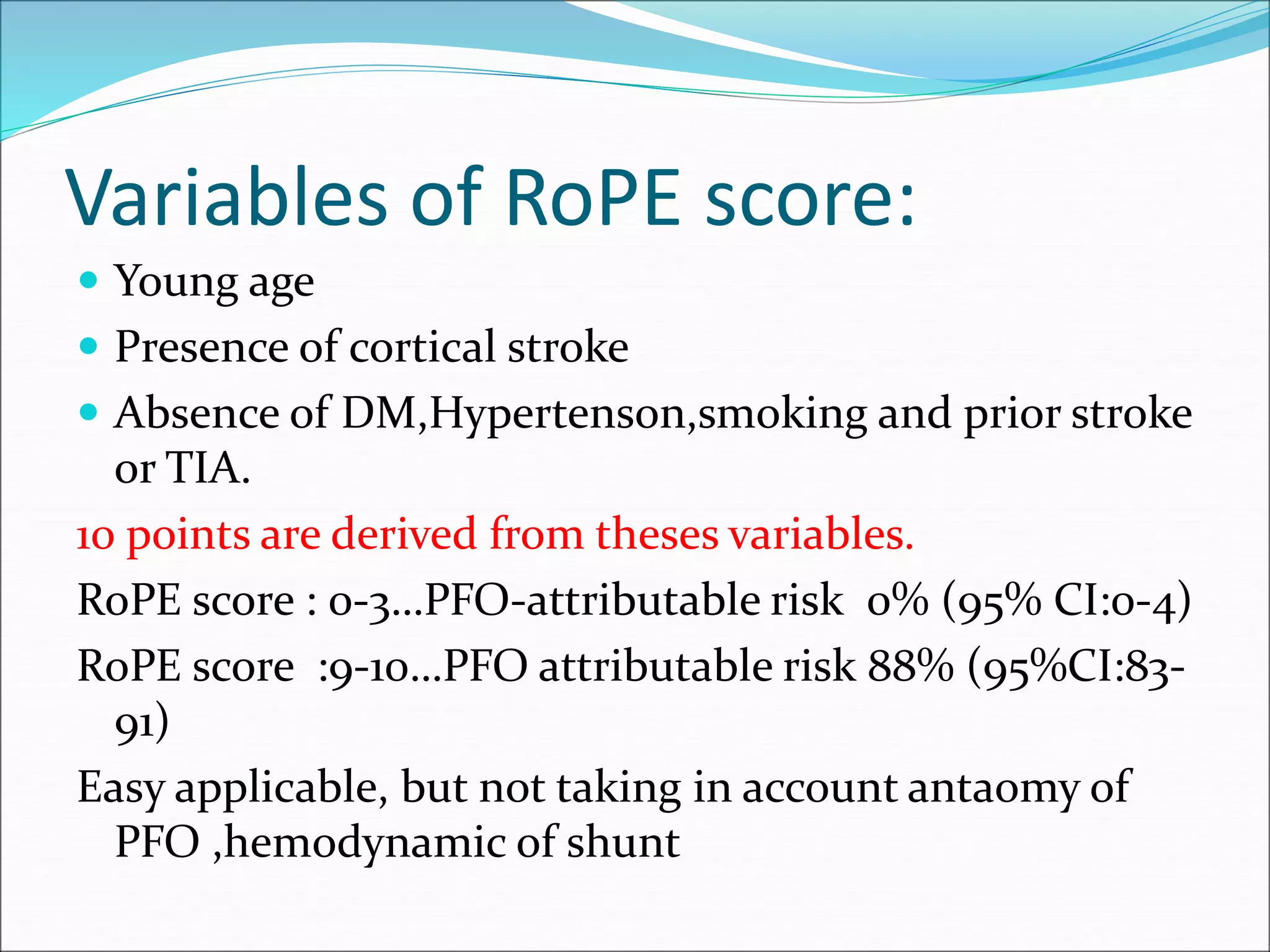 Patent Foramen Ovale,practical plan of handling.ppt