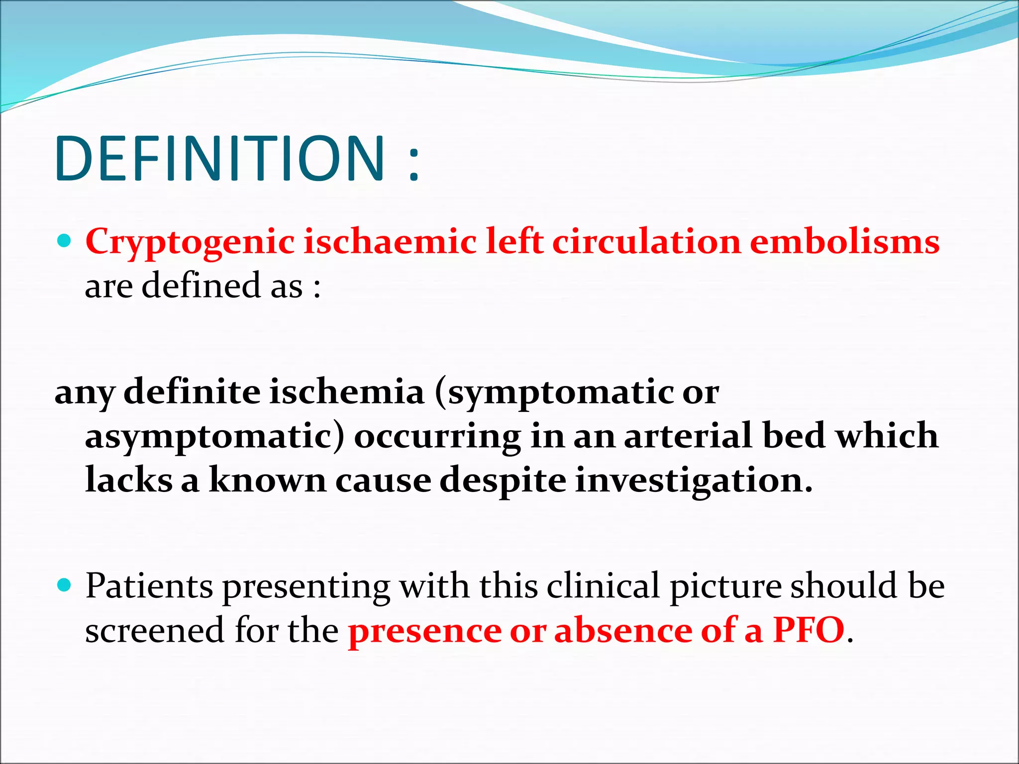 Patent Foramen Ovale,practical plan of handling.ppt
