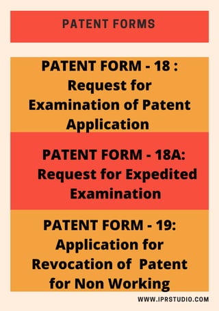 Patent forms | PDF