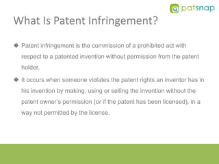 Patent infringement PPT