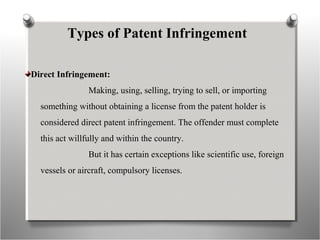 Patent infringement. | PPT