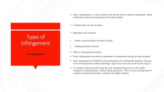 Patent Infringement, Penalties , Remedies | PPTX | Legal Services ...