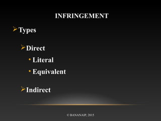 Patent infringement analysis | PPT