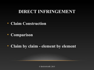 Patent infringement analysis | PPT