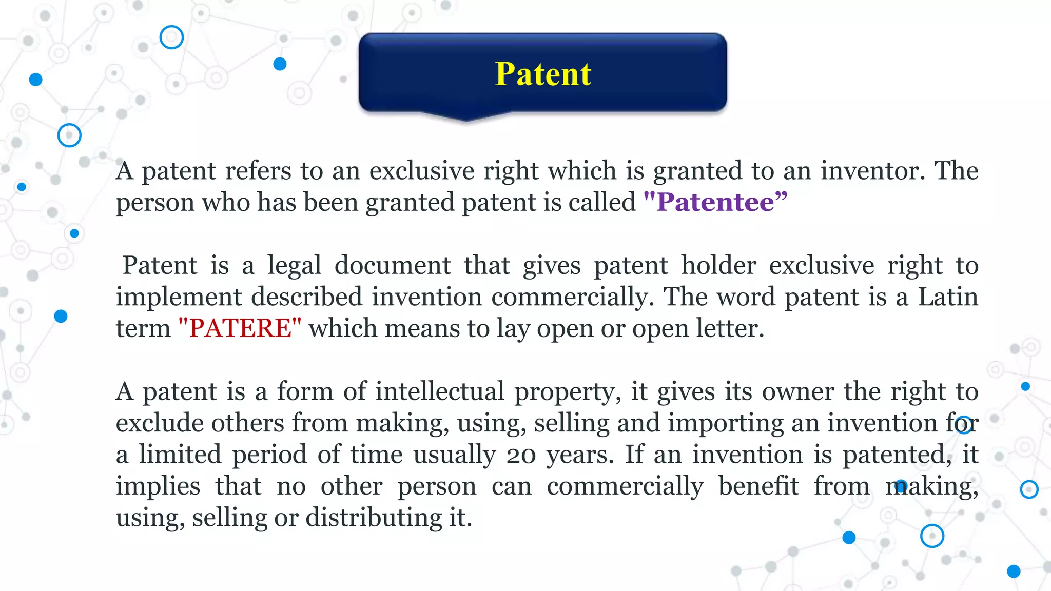 Patenting and regulatory requirements of natural products | PPTX