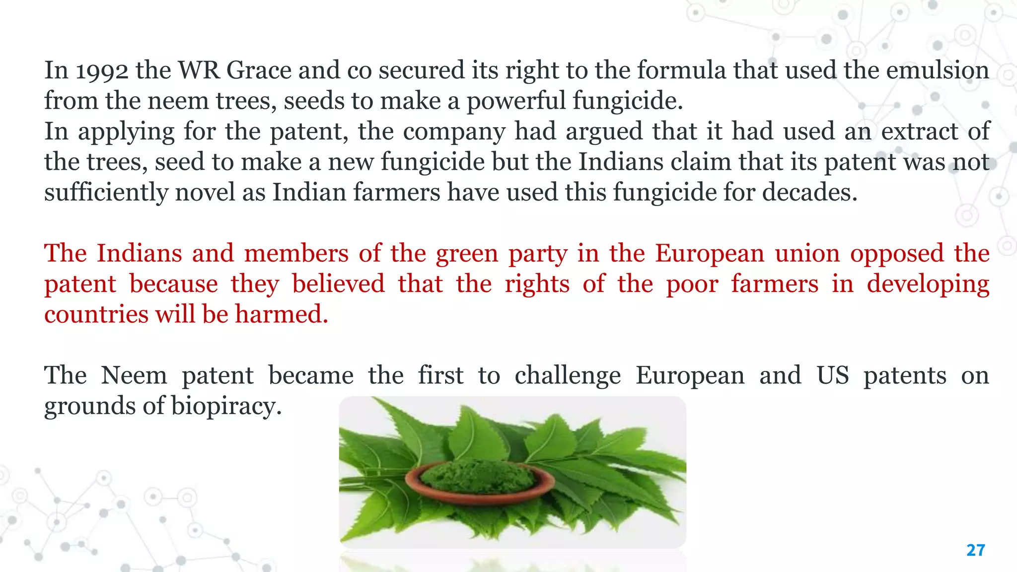 Patenting and regulatory requirements of natural products | PPTX