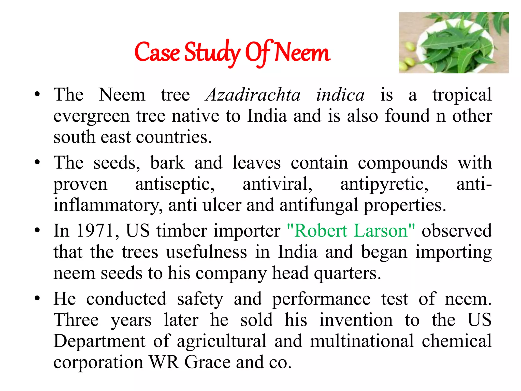 Patenting aspects of traditional knowledge and natural products | PPTX