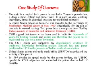 Patenting aspects of traditional knowledge and natural products | PPTX