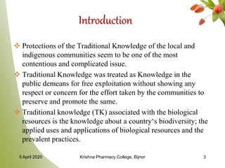 Patenting aspects of traditional knowledge and natural products(curcuma ...