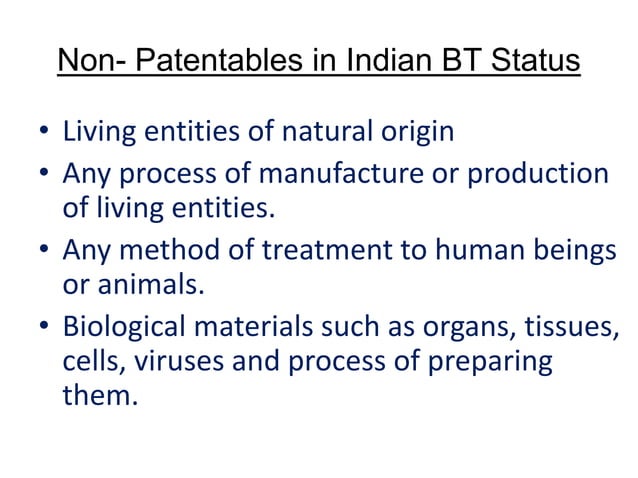 Patenting life forms (by aashi) | PPTX | Biotech and Biomedical ...