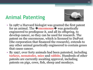 Patenting life n legal protection of biotechnological inventions | PPTX
