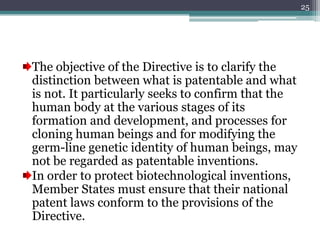 Patenting life n legal protection of biotechnological inventions | PPTX