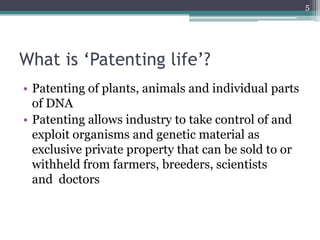 Patenting life n legal protection of biotechnological inventions | PPTX
