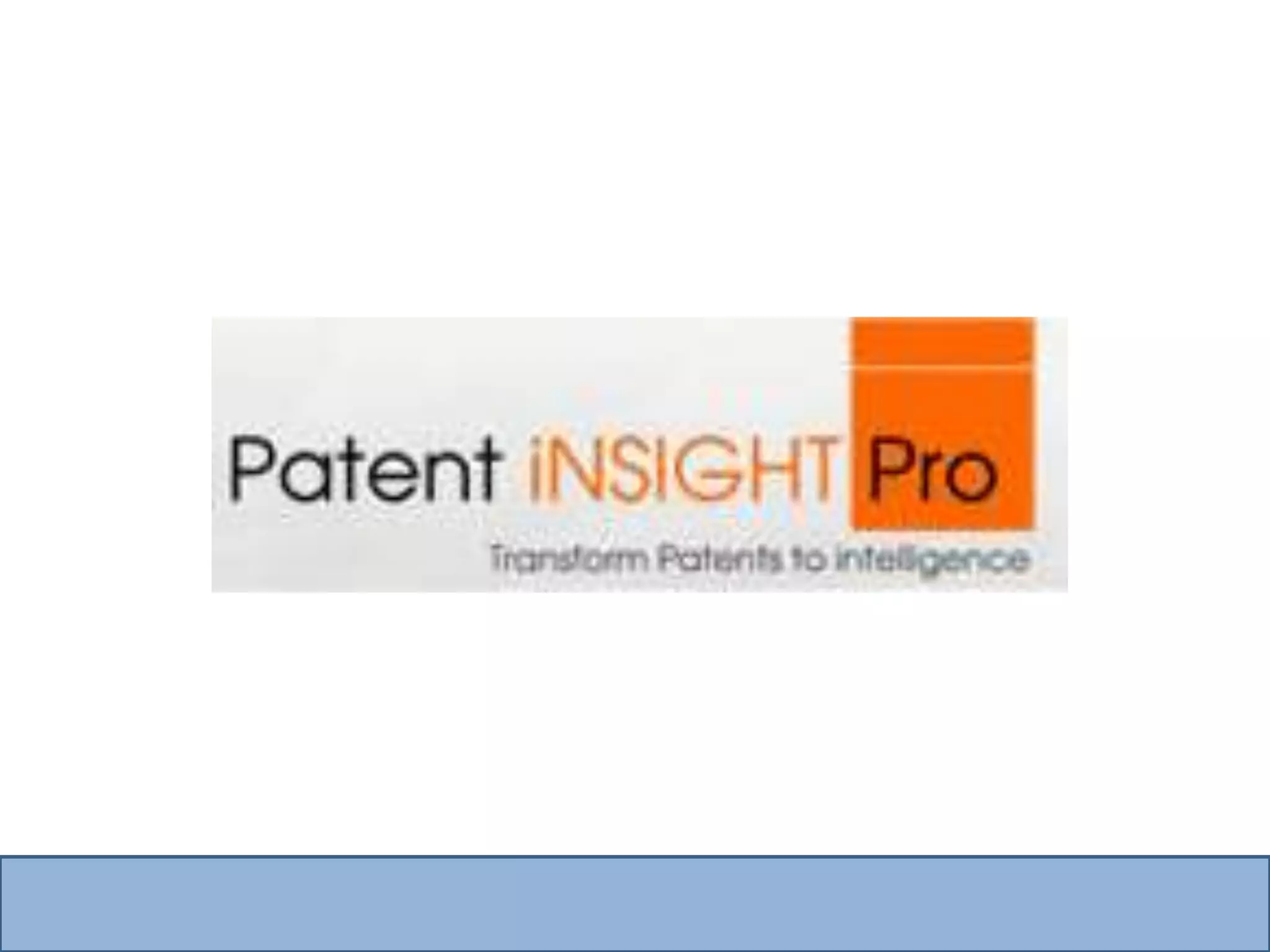 Patent Insight Slideshare | PPSX | Databases | Computer Software and ...
