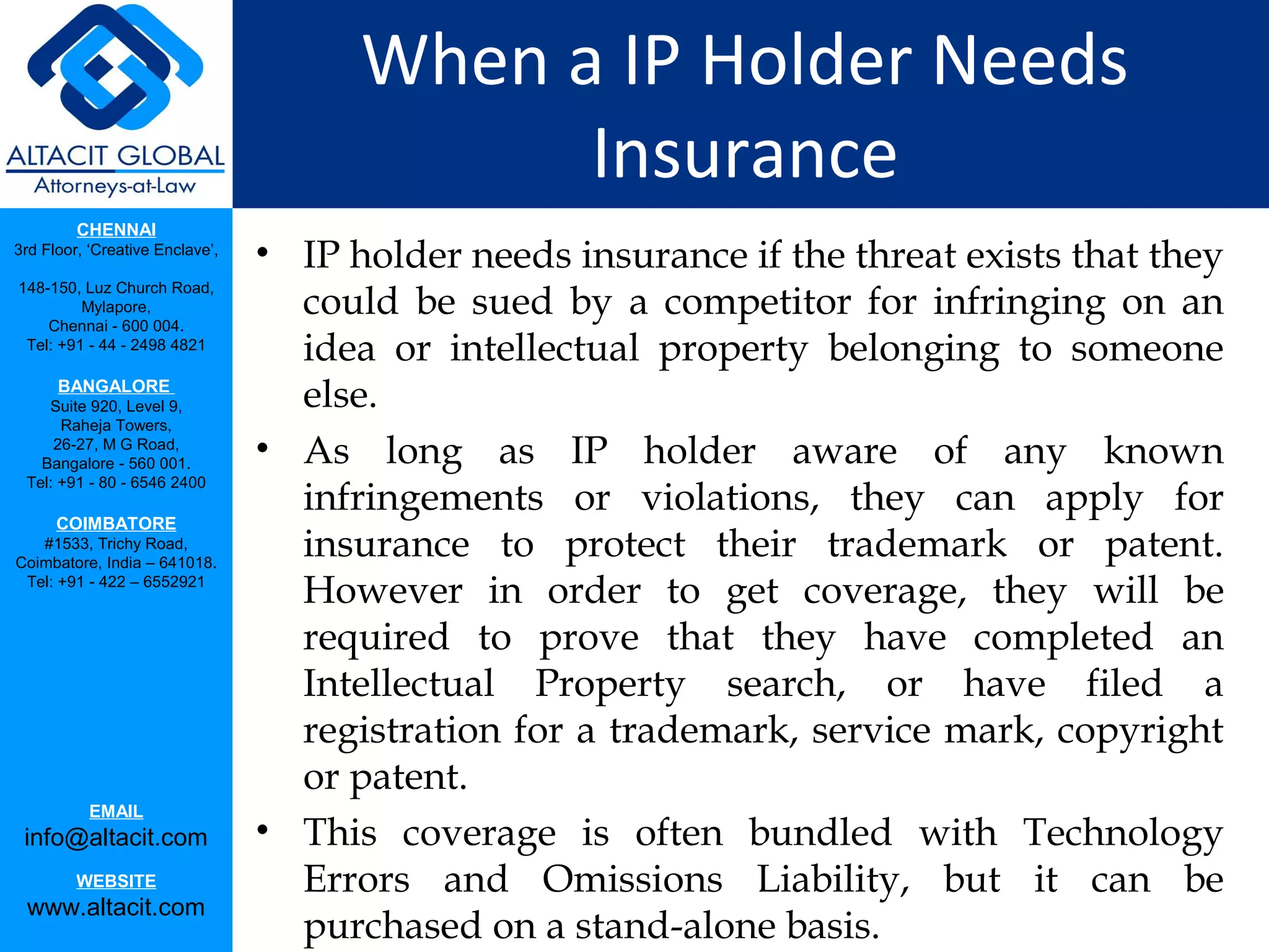 Patent insurance | PPT