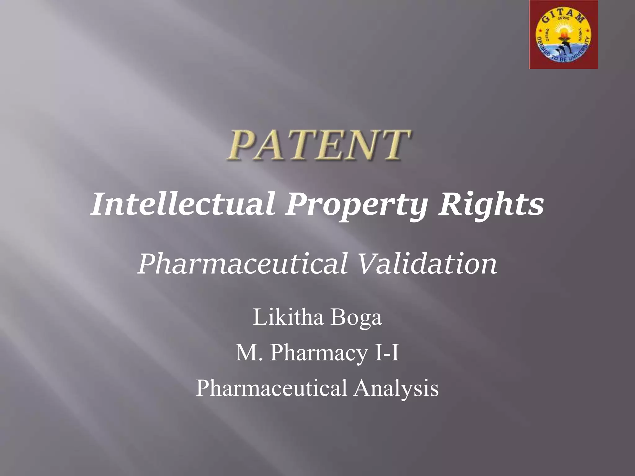 Patent (ipr) | PPT