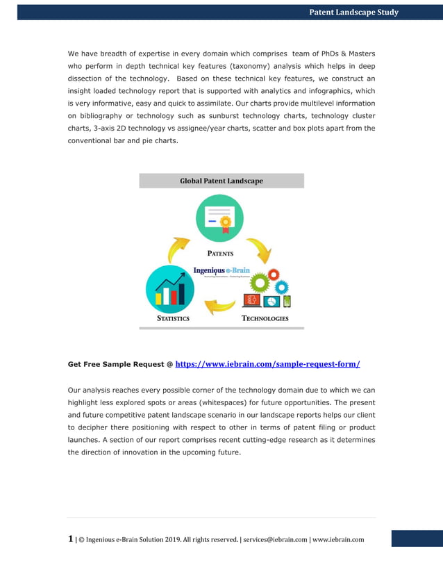Patent Landscape Report | Ingenious e-Brain | PDF | Business | Business ...
