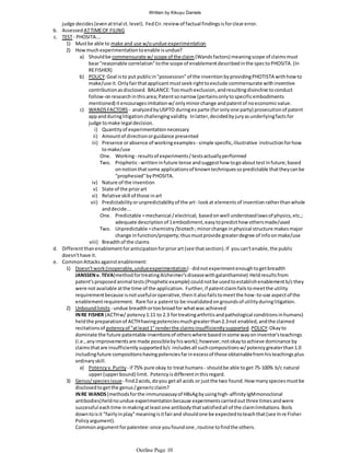 Basics of Patent Law Outline | PDF