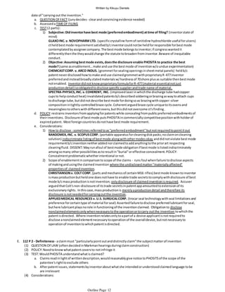 Basics of Patent Law Outline | PDF