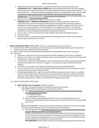 Basics of Patent Law Outline | PDF