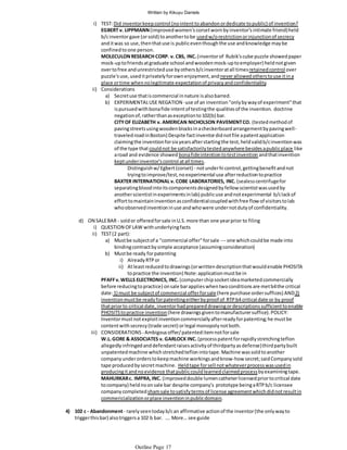 Basics of Patent Law Outline | PDF