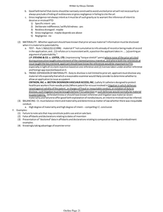 Basics of Patent Law Outline | PDF