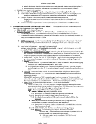 Basics of Patent Law Outline | PDF