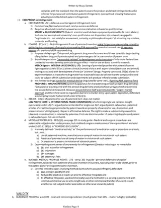 Basics of Patent Law Outline | PDF